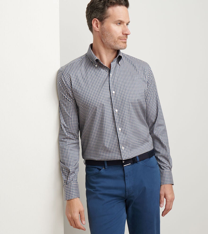 Peter Millar Conway Crown Lite Cotton-Stretch Sport Shirt | Robert ...