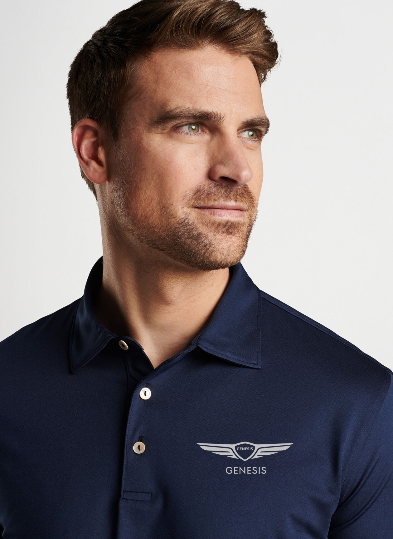 Peter Millar Men's Genesis Embroidered Long Sleeve Polo | Robert ...